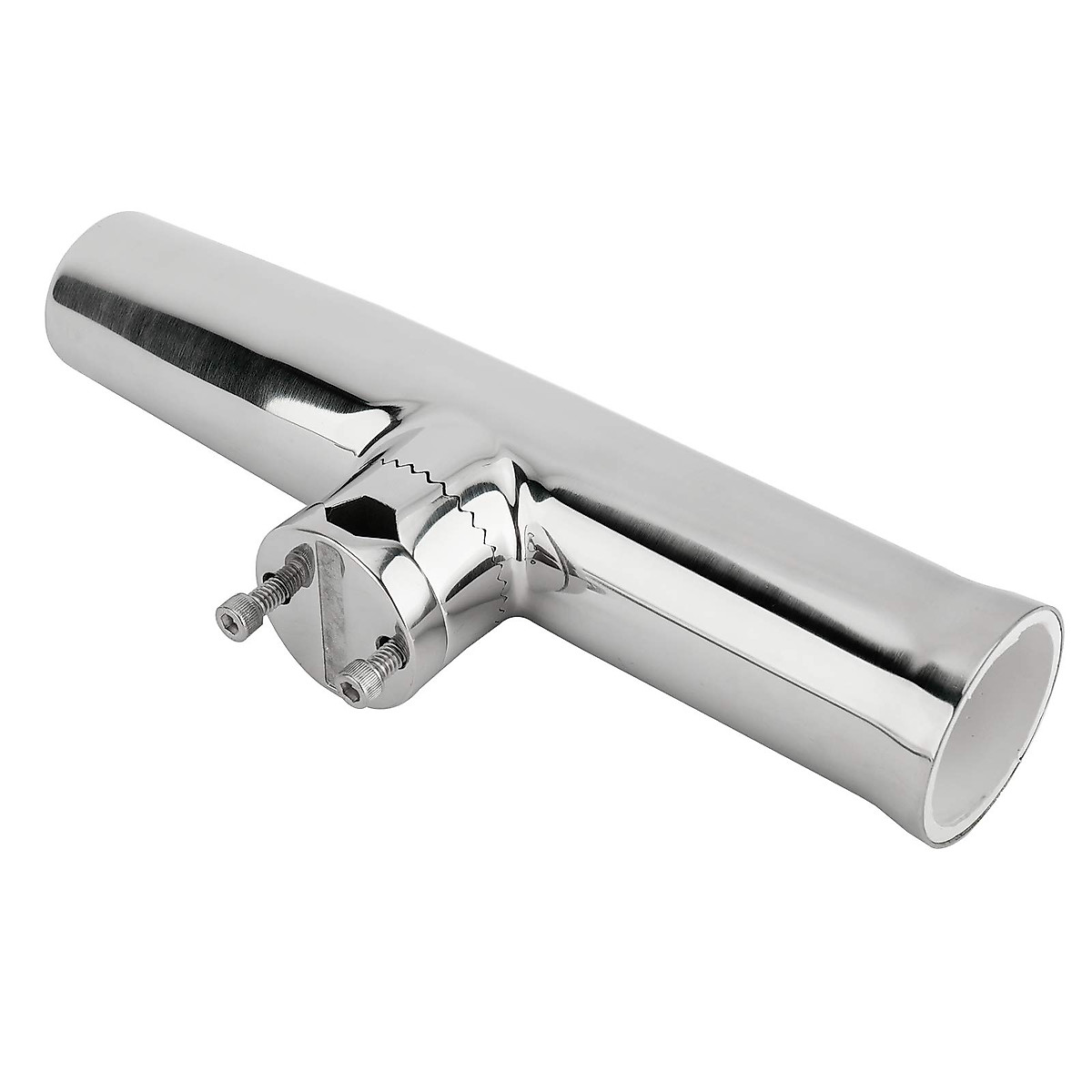 YaeMarine 4Pcs Boat Fishing Rod Holder Stainless Tournament Style Clamp on Fishing Rod Holder for Rails 1" to 1-1/4" Rail Mount Rod Holder