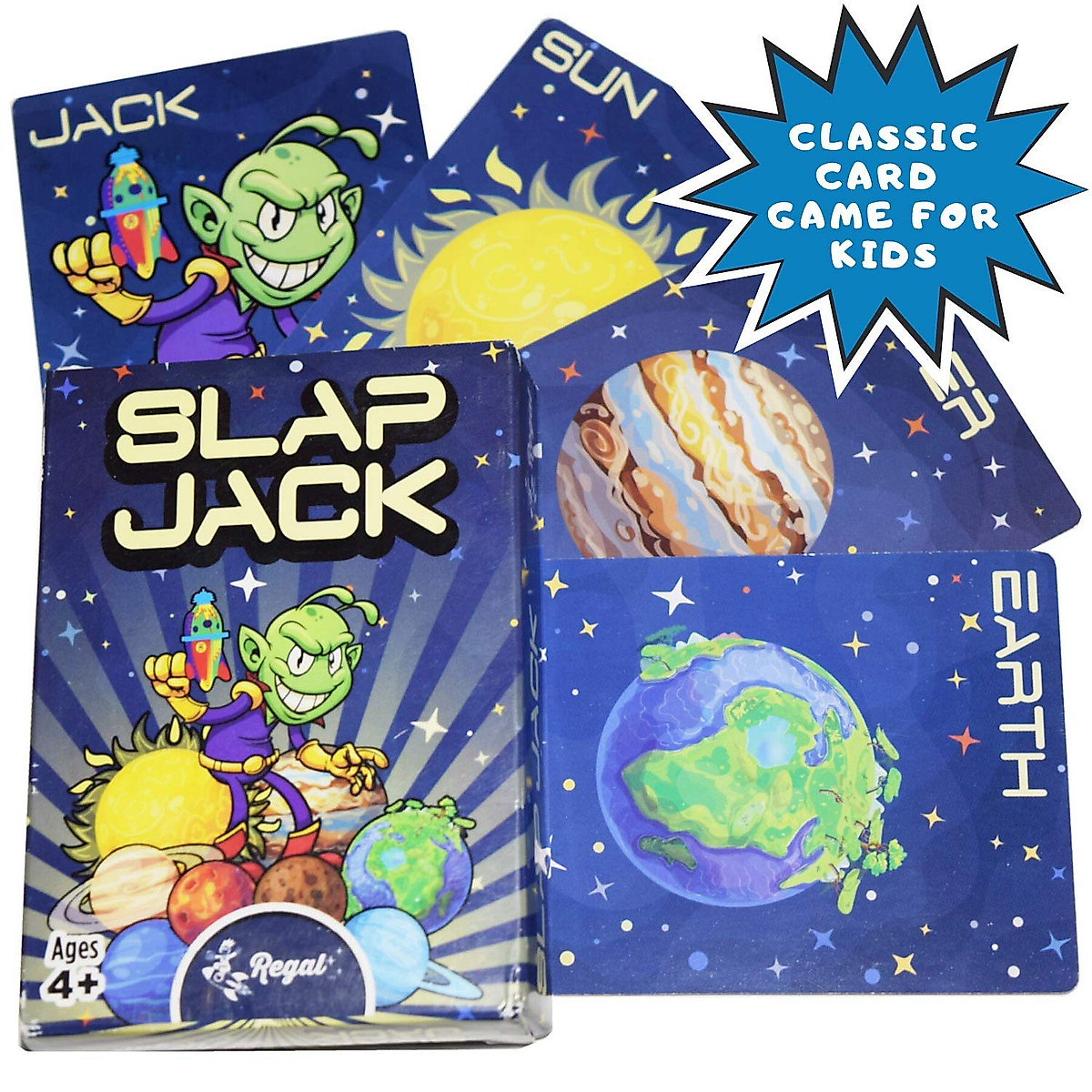 Regal Games Slap Jack Card Game for Kids Ages 4 5 6 7 8 9+ | Funny Travel Board Game for Families (1 Pack)