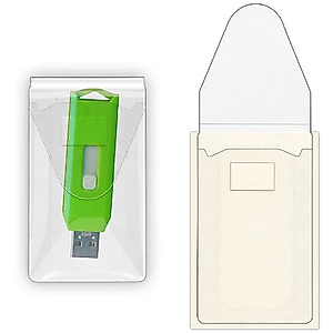 StoreSMART® - USB Flash Drive Holders- Peel & Stick Strip & Resealable Flap - 25-Pack - TL10252-25