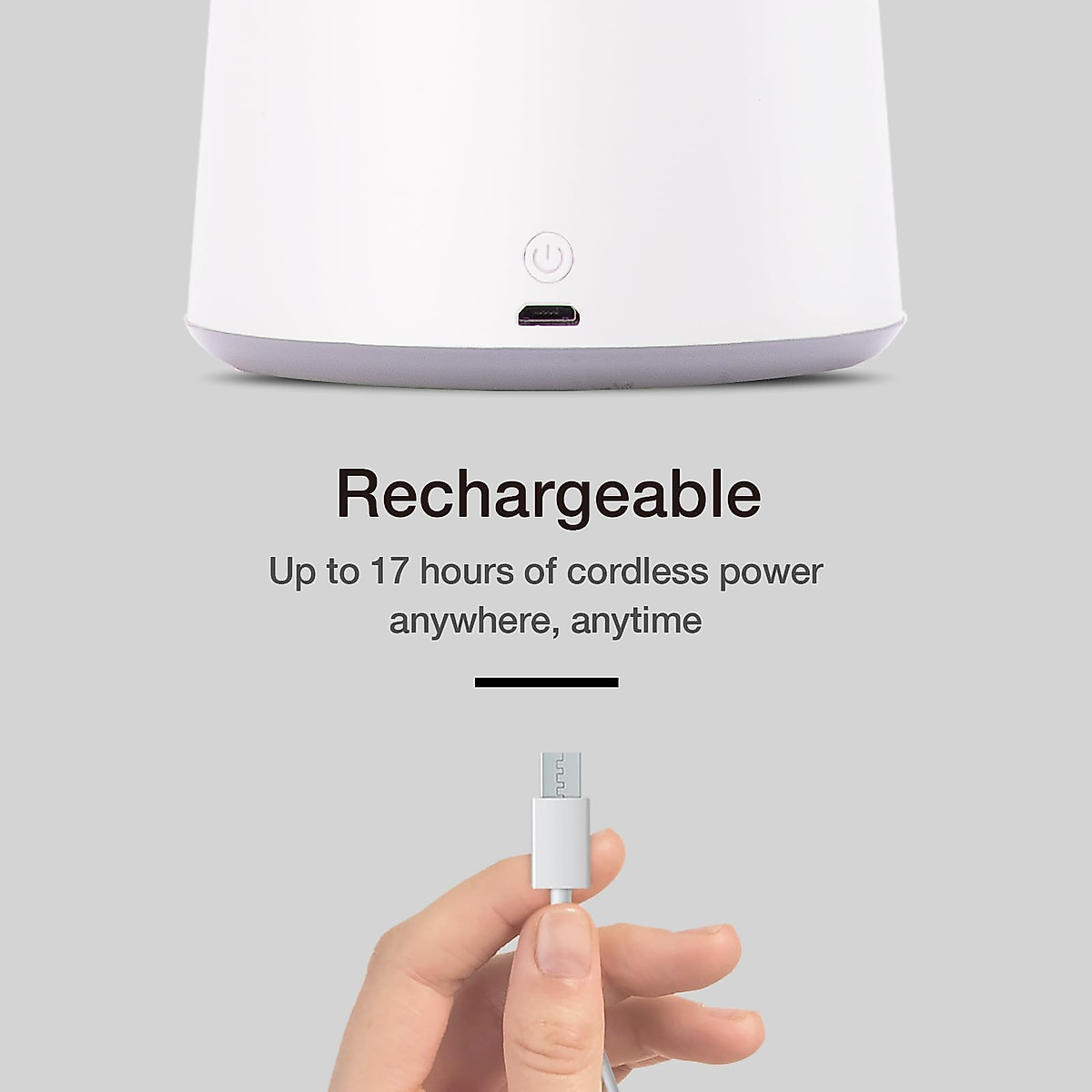 Fancii LED Lighted Magnifying Makeup Mirror with Double-Sided 1x/ 10x Magnification, Rechargeable and Adjustable Brightness, Large Tabletop Vanity Mirror (Nova)