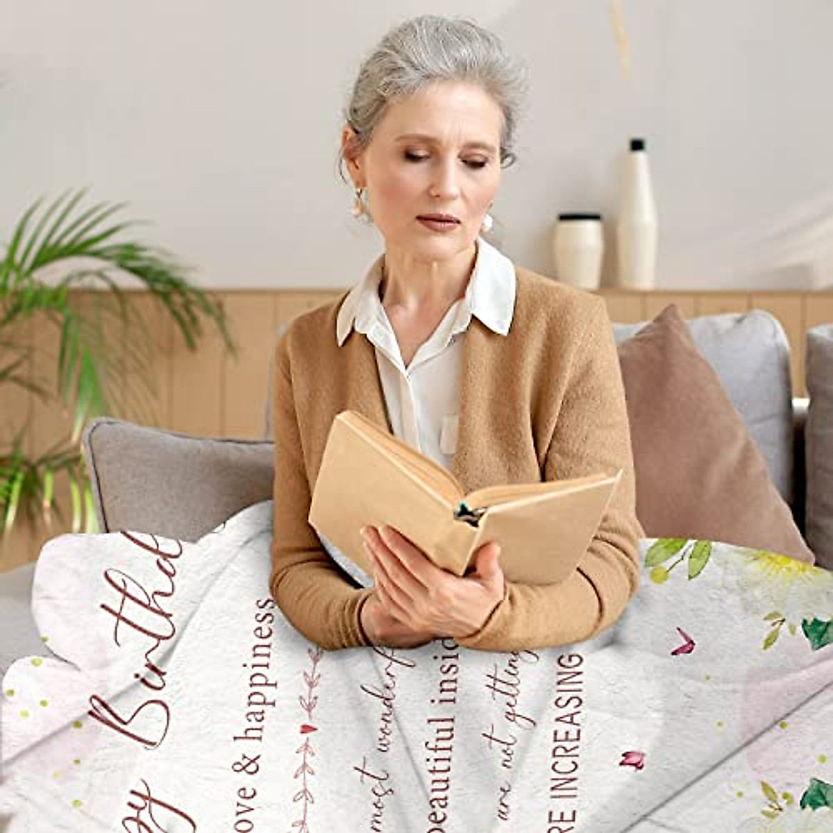 AIYUBOFUN Birthday Gifts for Women Blanket - Gifts for Women Birthday Unique - Birthday Gifts for Women Friendship - Happy Womens Birthday Gifts - Best Women Birthday Gift Ideas Throw Blanket 60"x50"