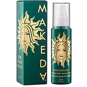 Makeda 2in1 Natural Hair Growth Inhibitor & Post Waxing Solution for Ingrown Hair Treatment - Hair Remover Lotion for Body Face Private Area Pubic Bikini Leg - Painless Hair Removal for Women and Men