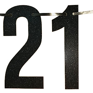 21st Birthday Decorations for Her, Black Pink 21st party Decorations for Women, Black 21 Balloon Number, Banner for Finally 21 Party Supplies