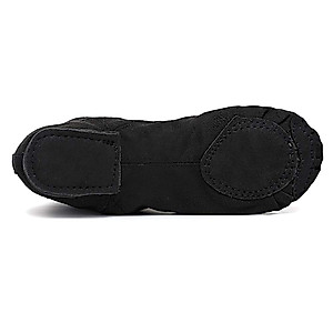 Smithmelody Canvas Jazz Dance Boots Ballet Dancing Sneakers for Adult Men Women (7/38，Black