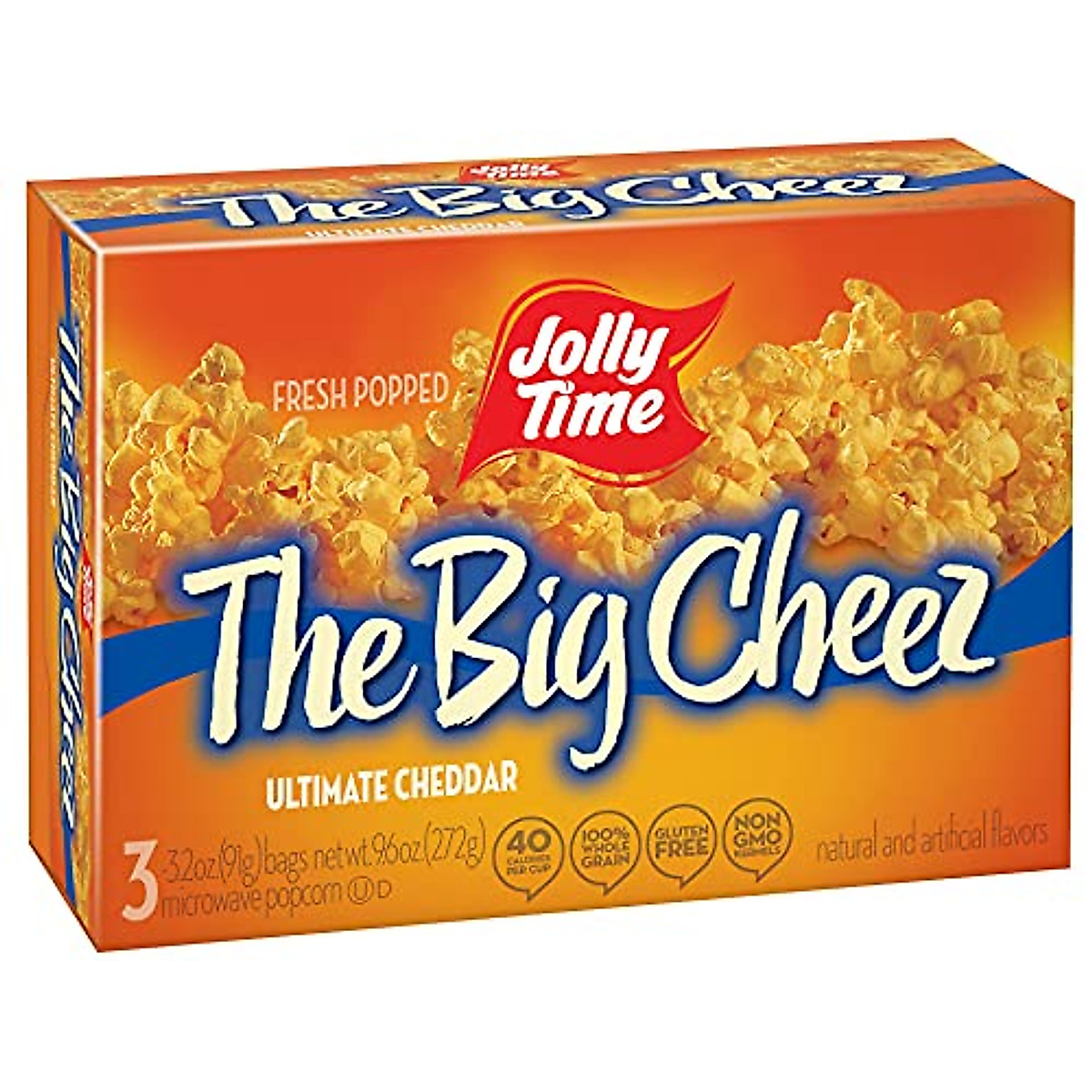 Jolly Time The Big Cheez Cheddar Cheese Microwave Popcorn, 3 Count (Pack of 1)