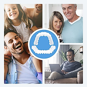 2 Pairs of occlusal Tooth veneers and Smiling Tooth veneers to Protect and Cover Imperfect Teeth, and whitening Braces to Keep Teeth White and Tidy,… (Large Size)