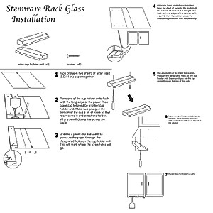 Rustic State 2 Sectional Adjustable Under Cabinet Mount Wood Stemware Rack Hanging Shelf Glassware Holder Bar Organizer with up to 6 Wine Glass Storage 11 Inch Deep Mahogany