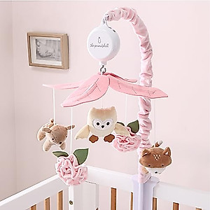 The Peanutshell Woodland Musical Crib Mobile for Girls