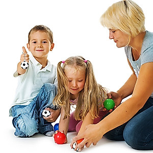 Blulu 30 Pack Soccer Keychains Soccer Stress Ball Sports Ball Keychains Soccer Key Chain for Boys School Carnival Reward, Party Bag Gift Fillers (Soccer)