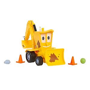 Stinky & Dirty Show, Backhoe Loader 11.5-inch Deluxe Vehicle with Accessories, Pretend Play