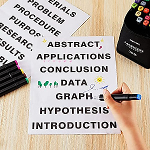 Self Adhesive Presentation Science Subtitles Science Fair Display Boards Science Fair Board Supplies Science Fair Titles for Classroom Office Science Fair Supplies (8 Set)