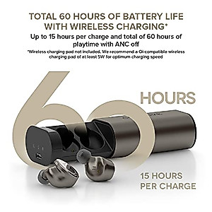 Creative Outlier Pro True Wireless Sweatproof in-Ear Headphones with Hybrid Active Noise Cancellation, Ambient Mode, 6X Mics, Wireless Charging, 60 Hours Battery Life / 15 Hours per Charge