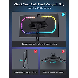 Govee LED Strip Lights(55'') & Gaming Light Bars(17'') with Camera, Smart DreamView G1 Pro Gaming Lights for 24"-32" PC with Color-Match Video, Music Sync & 42 Scene Modes Specially Built for Gamers