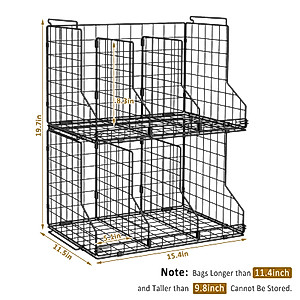 Sonyabecca Purse Storage Organizer for Closet:Adjustable Dividers Handbag Organizer,Stackable Wire Handbags Storage Baskets-Small and Medium-Sized Wallets Tote Chain Bags Clutches