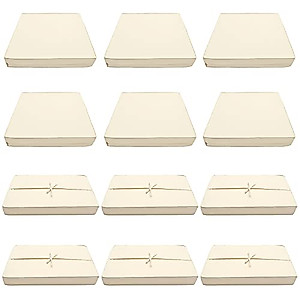 Qaworci Outdoor Cushion Slipcovers, Waterproof Patio Cushion Covers Replacement, Washable Patio Cushion Covers, Cushion Covers for Patio Furniture with Zipper (Beige)