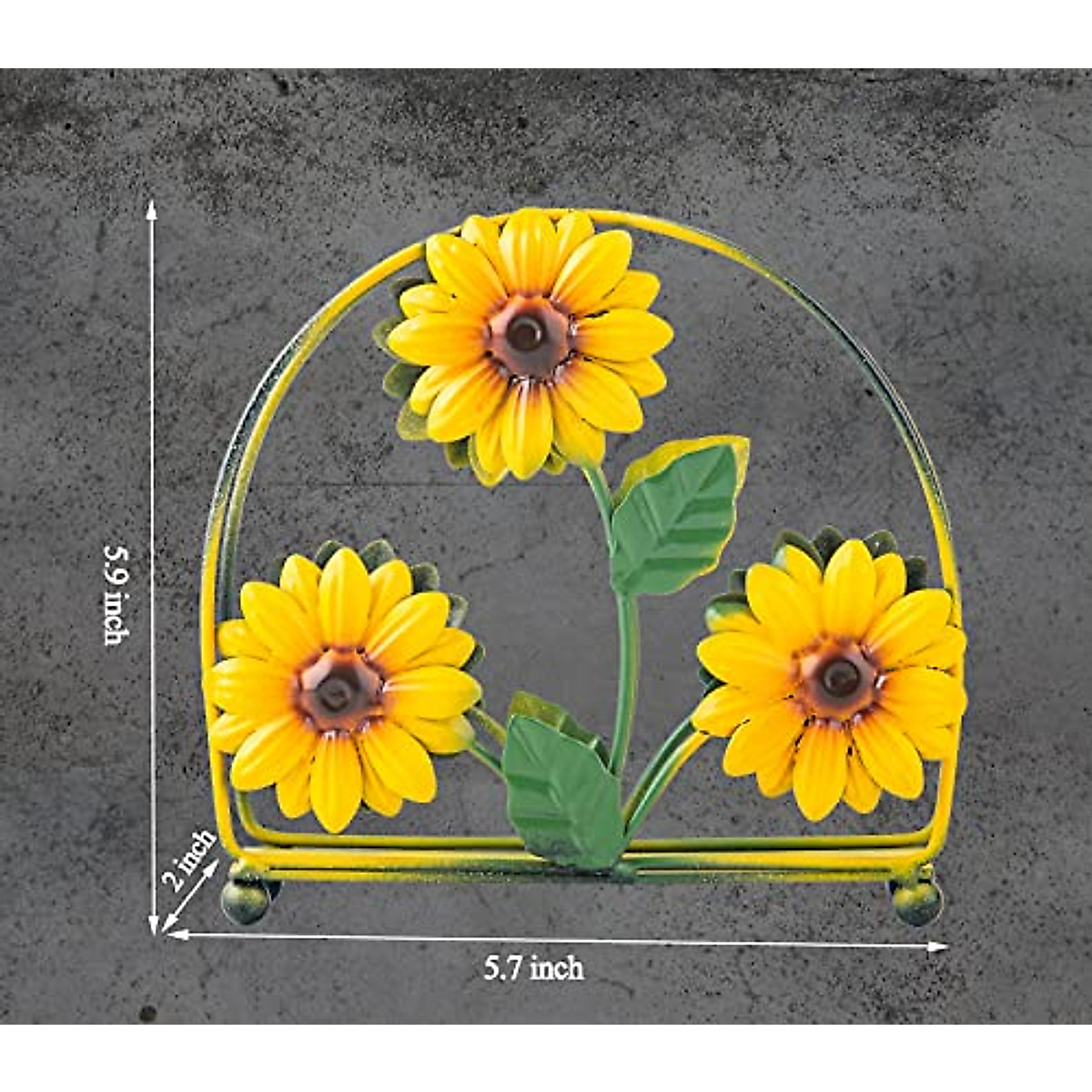 Napkin Holder For Table Sunflower Farmhouse Napkin Holder Cocktail Napkin Holder Black Rustic Napkin Holder For Kitchen