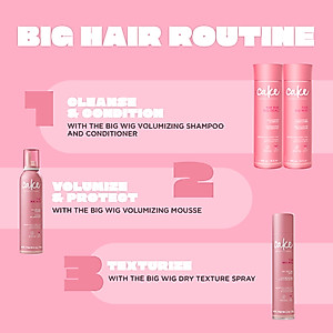 Cake Beauty Volumizing Shampoo, The Big Big Deal– Body Boosting & Weightless Cleansing – With Aloe Vera Rice & Soy Protein – For All Hair Types – 10 Fl Oz / 295 ml