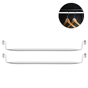 PrimeMatik DY096-VCES White 35 cm Hanging Rod for Cube Modular Organizer Closet 2 Pack (DY096)