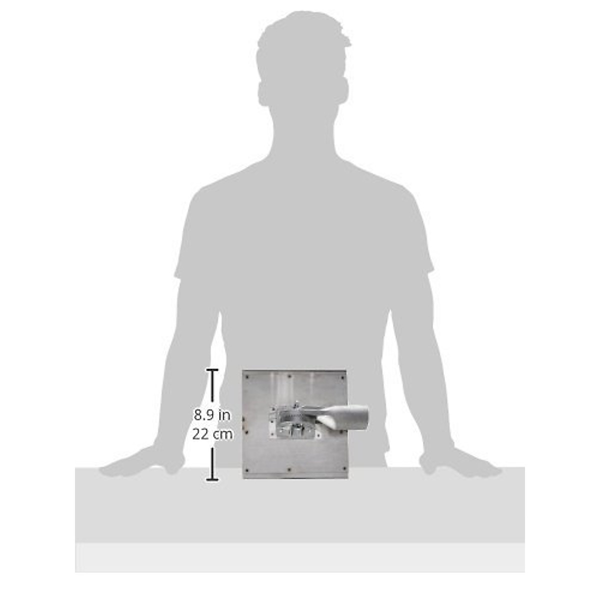 Kraft Tool CC026 8"x8" SS Walking Seamer/Groover 1/2"R 3/4"D w/Thread Handle Socket