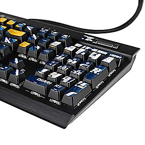Skinit Decal Skin Compatible with K95 RGB Platinum Mechanical Gaming Keyboard - Officially Licensed NFL Los Angeles Chargers Blue Blast Design