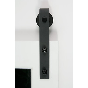 Barn Door Hardware Kit – 6 1/2 Ft. Bent Strap Sliding Barn Doors – Antique Bronze