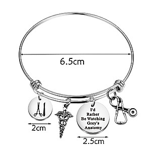ENSIANTH I’d Rather Be Watching Bracelet Gift for for Fans You are My Person Gift (Anatomy BR)