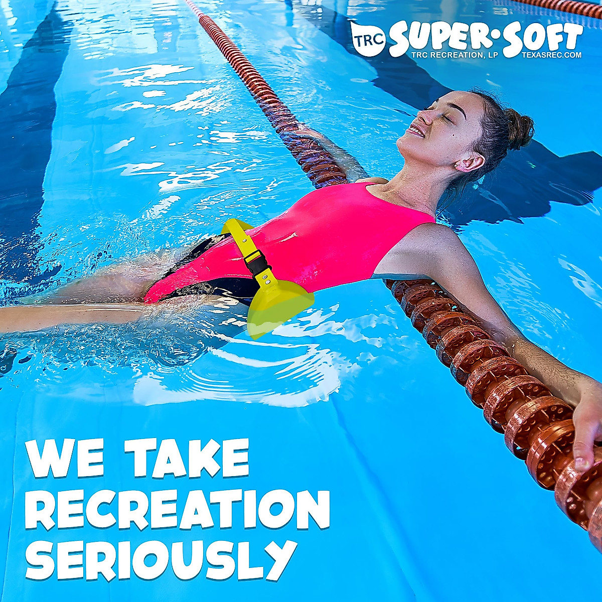 TRC Recreation Super Soft Size XL Promotional Waist Flotation Swim Belt for Adults, Foam Pool Float for Boat and Swimming Accessories, Yellow