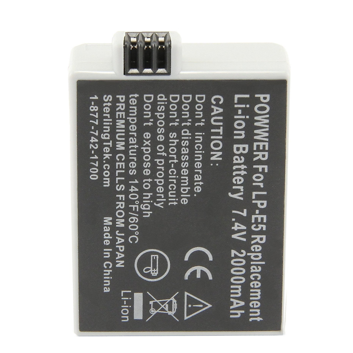 STK LP-E5 Battery Pack for Canon LP-E5 Canon EOS Rebel XS, Rebel T1i, Rebel XSi, 1000D, 500D, 450D, Kiss X3, Kiss X2, Kiss F, LPE5, Canon, Cannon