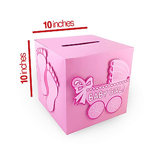Adorox 3D Version Baby Shower Wishing Well Card Box Decoration (Girl)