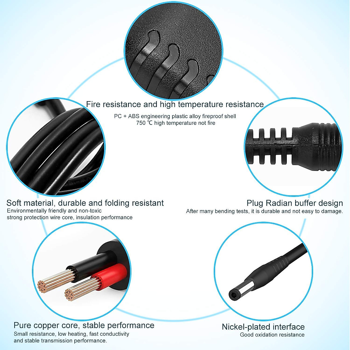 DC 12V 2A Power Supply, 12Vdc 2Amp AC Adapter 100V-240Vac to DC 12 Volt 0-2 Amp Wall Charger for LED Strip Light, CCTV Camera, HUB, Router
