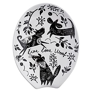 Karma Gifts B&W SPOON REST, DOG