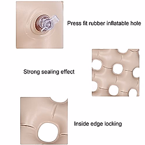 PVC 16 Holes Inflatable Chair Cushion Anti Decubitus Ergonomic Chair Cushion Coccyx Sciatica Chair Pad Ideal, Inflatable Seat Cushion Contoured Support PillowsBedroom Aids & Access