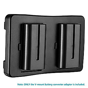 Neewer F2-BP NP-F Battery to V-Mount Battery Converter Adapter for LED Light, Field Monitor, Alternative Battery Option for Sony V-Mount Gear, Fits for 2-Pack Sony NP-F970, NP-F770,NP-F570 Battery