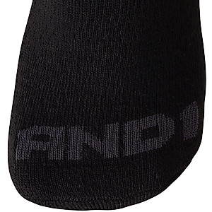 AND1 Boys' Socks - Athletic Cushion Quarter Cut Socks (8 Pack), Size Small-Medium, Solid Black