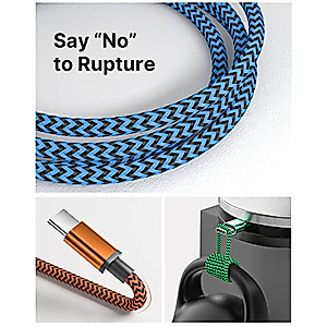 Aioneus 3Pack 6ft USB C Cable 3A Fast Charge, USB A to Type C Charger Cord Braided Charging for Samsung Galaxy A03s A02s S22 S21 S20 S10 S9 A11 A12 A13 A20 A21 A32 A50 A51 A53 A10e S10e, Moto G7, LG