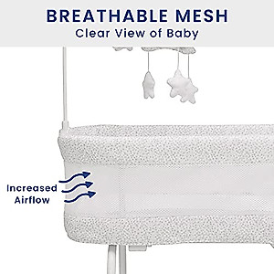 Delta Children SmartSleep Auto Glide Bassinet with Bluetooth, Alloy