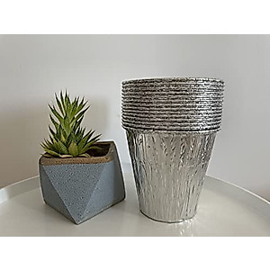 (20 Pack) Grease Bucket Liner Compatible with Garden BBQ Drip Bucket, Outdoor Camping Portable Bucket & Other Grill Bucket Accessories l 5.0” x 4.6” l Disposable Aluminum