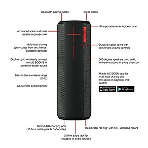 Ultimate Ears Boom Wireless Bluetooth Speaker - Black