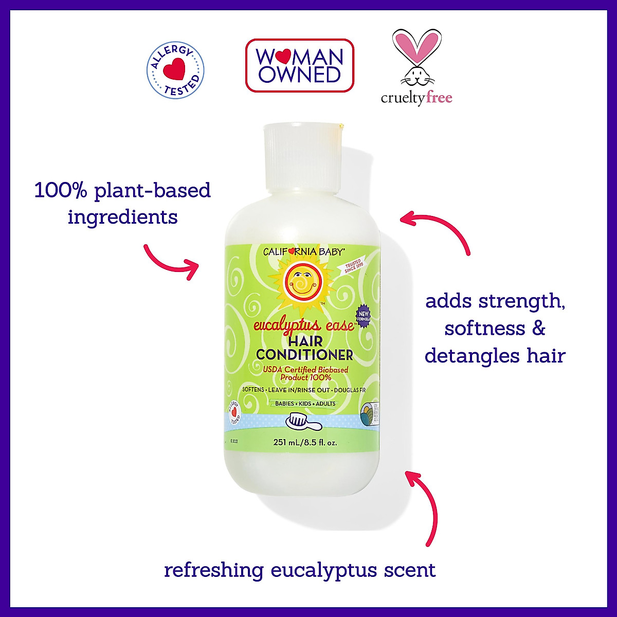 California Baby Conditioner - Eucalyptus Ease - 8.5 oz by California Baby