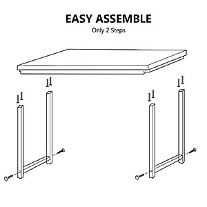 Tribesigns Computer Desk, Large Office Desk Computer Table Study Writing Desk for Home Office, Walnut + Black Leg, 63 X 23.6 inch