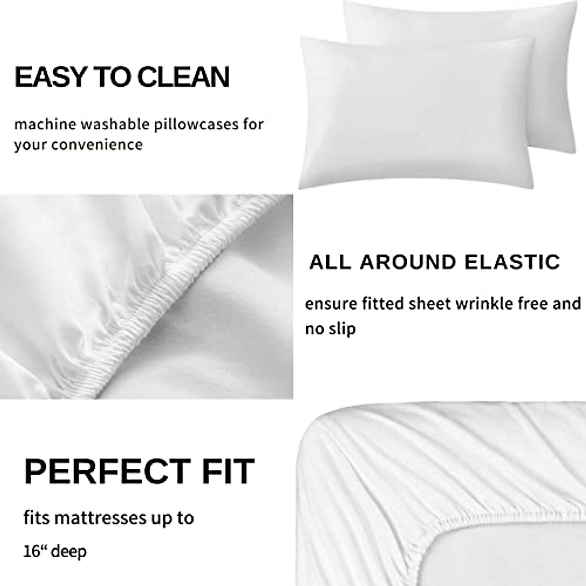 Thanksgiving Sheets Full Size Sheet Sets - Autumn Leaves Pumpkin Bed Sheets, Soft Microfiber & Deep Pocket & Wrinkle Free Bedding Sheets & Pillowcases, 1 Fitted Sheet, 1 Flat Sheet, 2 Pillow Cases