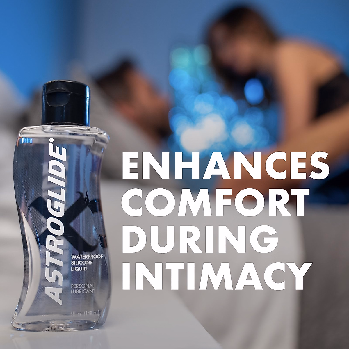 Astroglide Silicone Lube (5oz), X Premium Personal Lubricant, Extra Long-Lasting Silky Lube, Waterproof