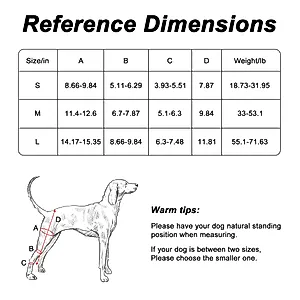 WACOI Dog Knee Brace for Torn ACL Hind Leg, Dog Leg Braces for Back Leg, Adjustable Leg Support for Large and Small Dogs with ACL, CCL, Cruciate Ligament Injuries L