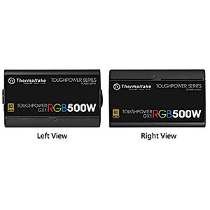 Thermaltake Toughpower GX1 RGB 500W Gold SLI/ CrossFire Ready Continuous Power RGB LED ATX12V v2.4 / EPS v2.92 80 PLUS Gold Certified 5 Year Warranty Non Modular Power Supply PS-TPD-0500NHFAGU-1