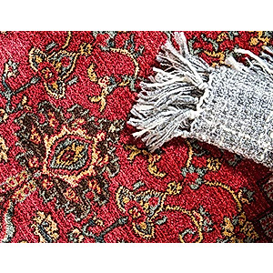 Unique Loom Sahand Collection Traditional Geometric Classic Red Round Rug (8' 0 x 8' 0)
