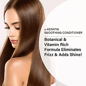 PETER COPPOLA A-Keratin Smoothing Conditioner - Detangles, Nourishes, Eliminates Frizz, Smooths And Restores Shine - Infused With Argan Oil, Jojoba, Coconut Oil And Grape Seed Oil (10 oz)
