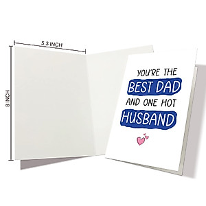 Nchigedy Funny Father's Day Card from Wife, Best Dad Card, Naughty Fathers Day Card for Husband, First Fathers Day Card, Husband Birthday Card