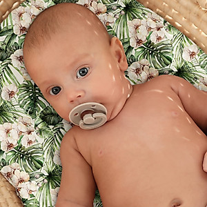 Extra Soft Stretchy Changing Pad Cover for Baby, 2 Pack Premium Cotton Blend,Flowers Pattern.