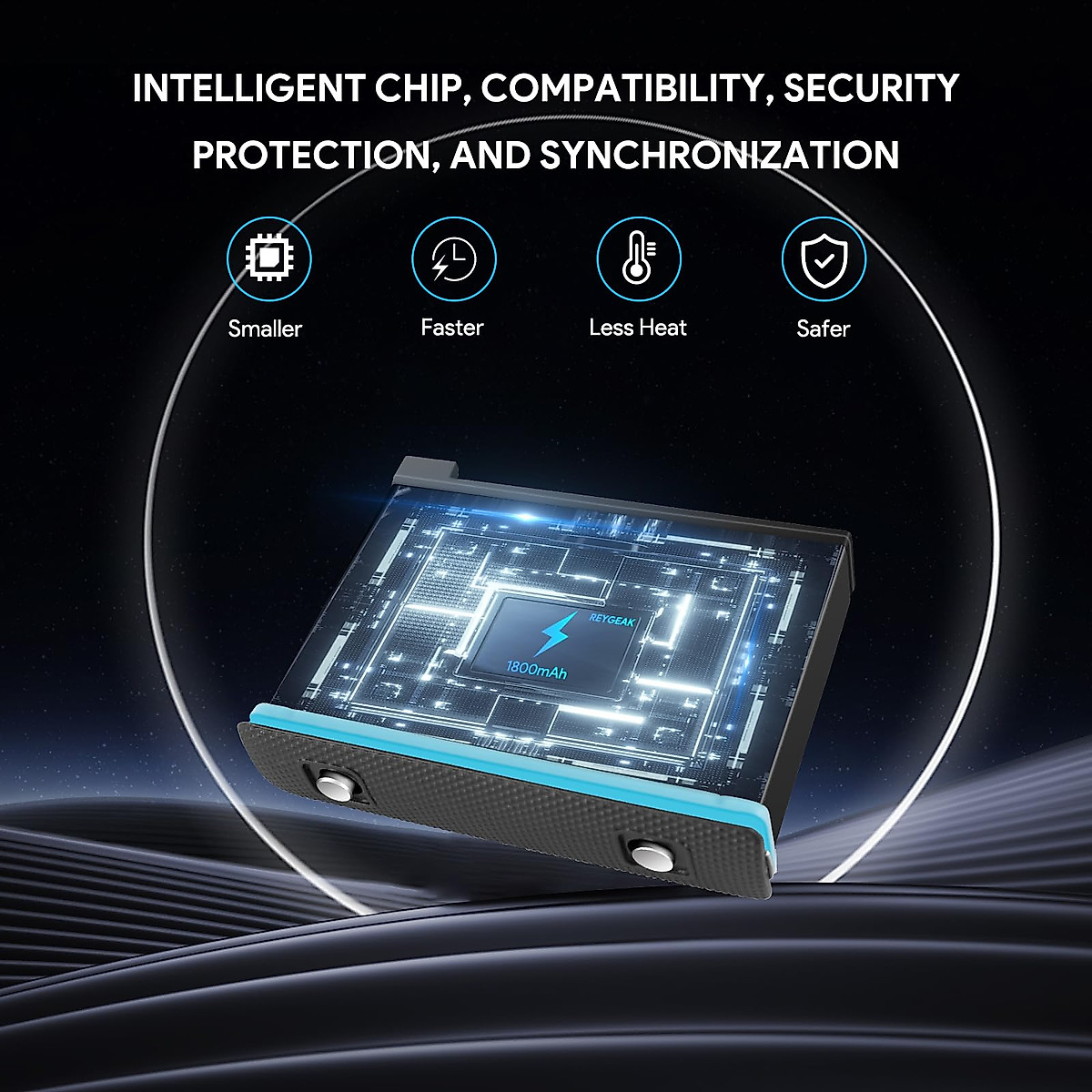 REYGEAK 2 Packs Replacement Insta 360 X3 Battery 1800mAh and LED USB Quick Battery Charger Hub, Replacement Battery Pack Charger Accessories for Insta 360 X3 (2 Battries+ Charging Box)