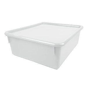 Romanoff Double Stowaway Tray with Lid, Clear